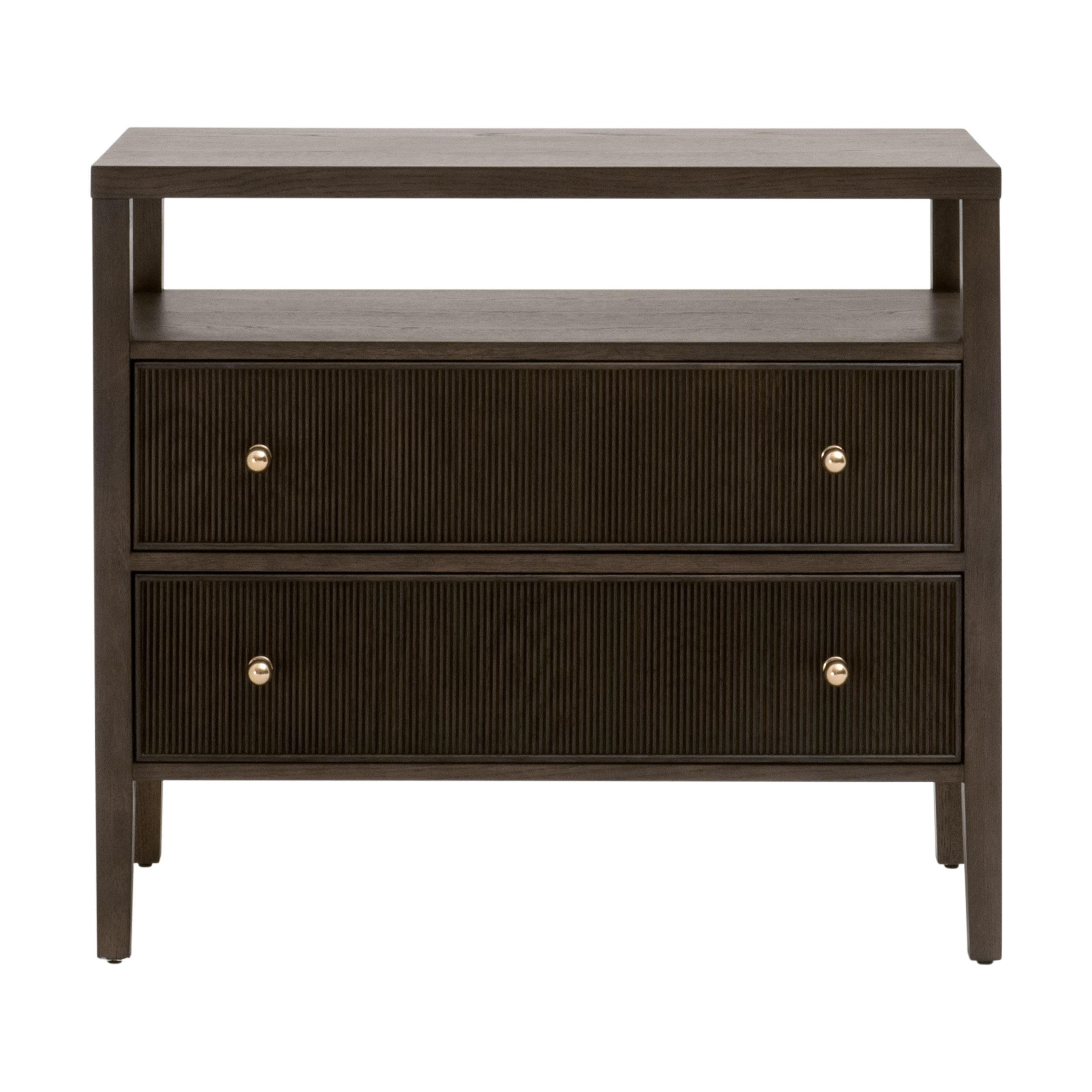 Highland Open Shelf 2-Drawer Nightstand | Essentials For Living