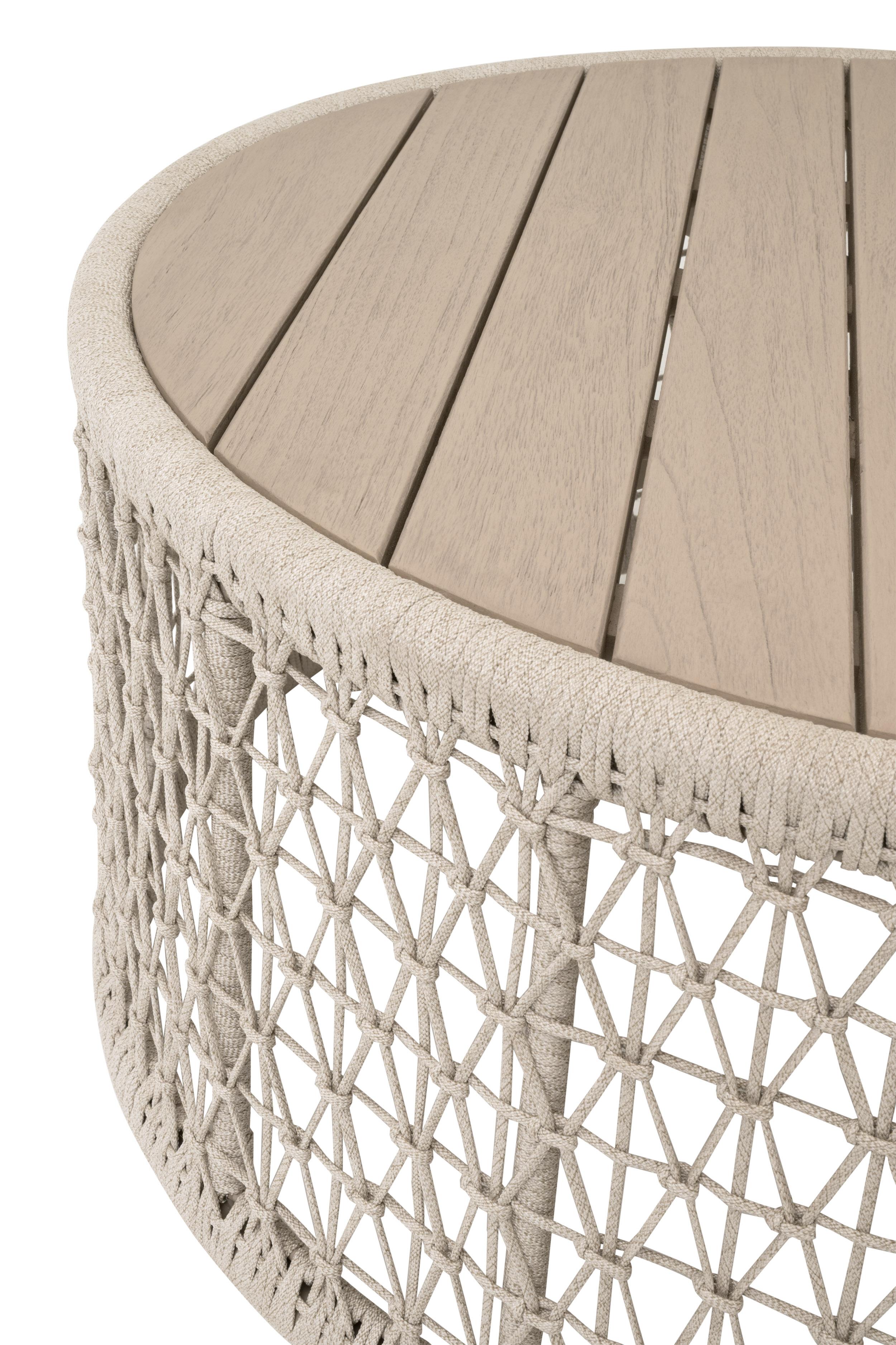 Knit Outdoor Round Coffee Table | Essentials For Living