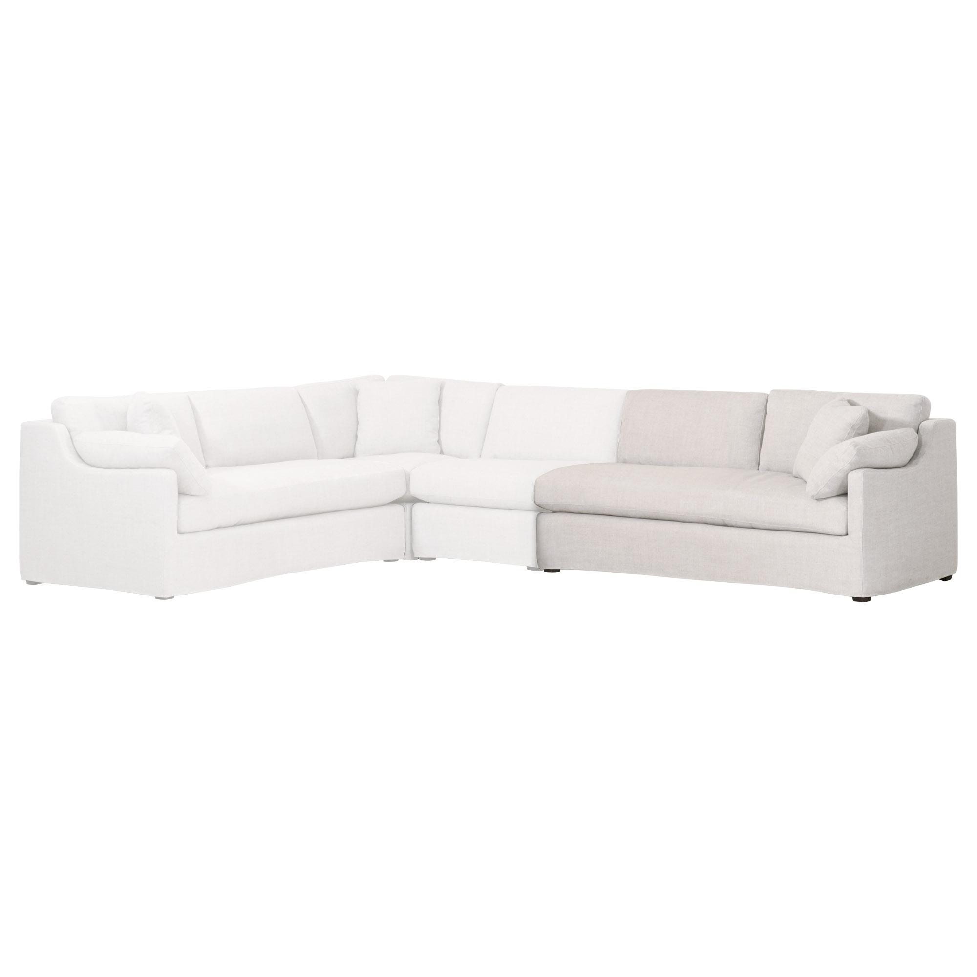 Lena Modular Slipcover 2-Seat Right Slope Arm Sofa | Essentials For Living
