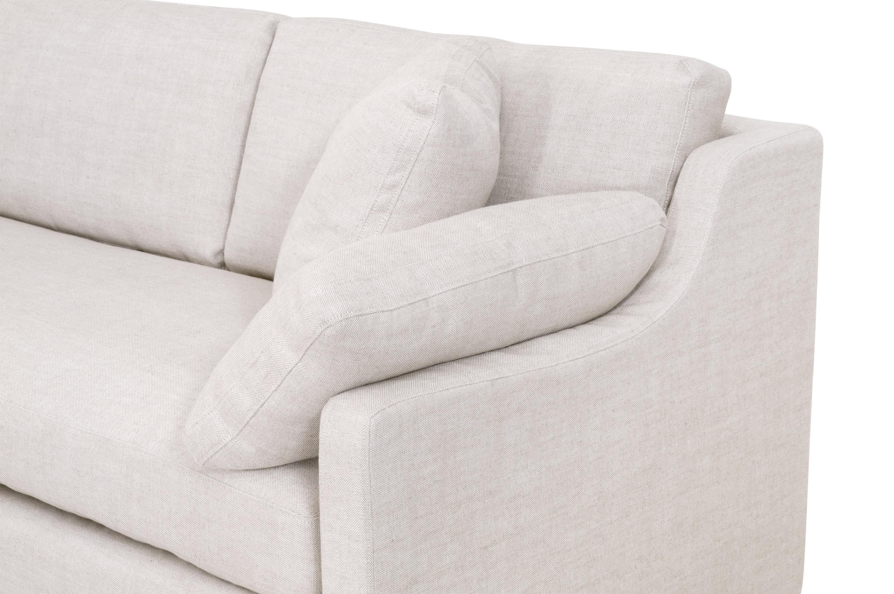 Lena Modular Slipcover 2-Seat Right Slope Arm Sofa | Essentials For Living