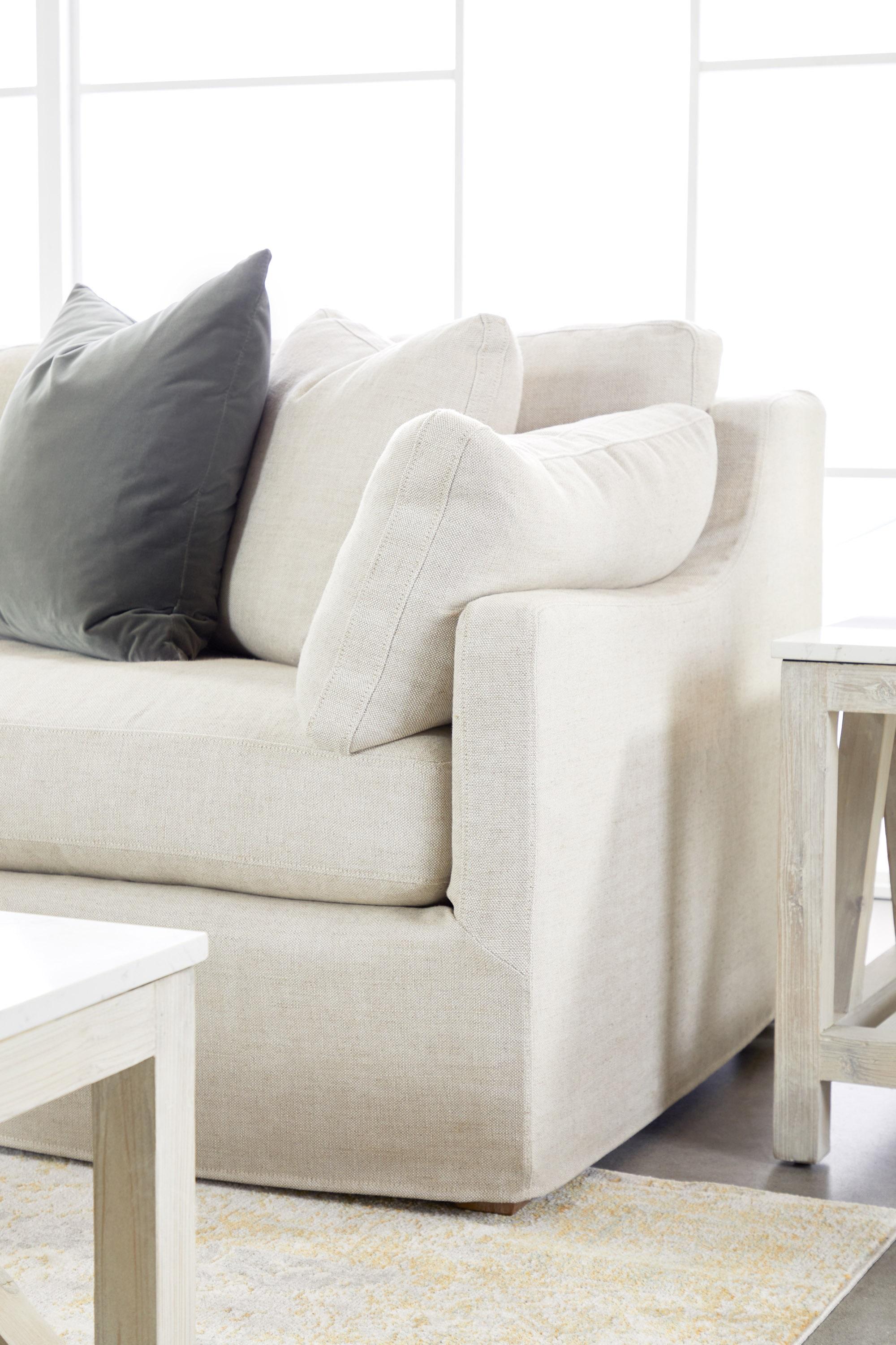 Lena Modular Slipcover 2-Seat Right Slope Arm Sofa | Essentials For Living