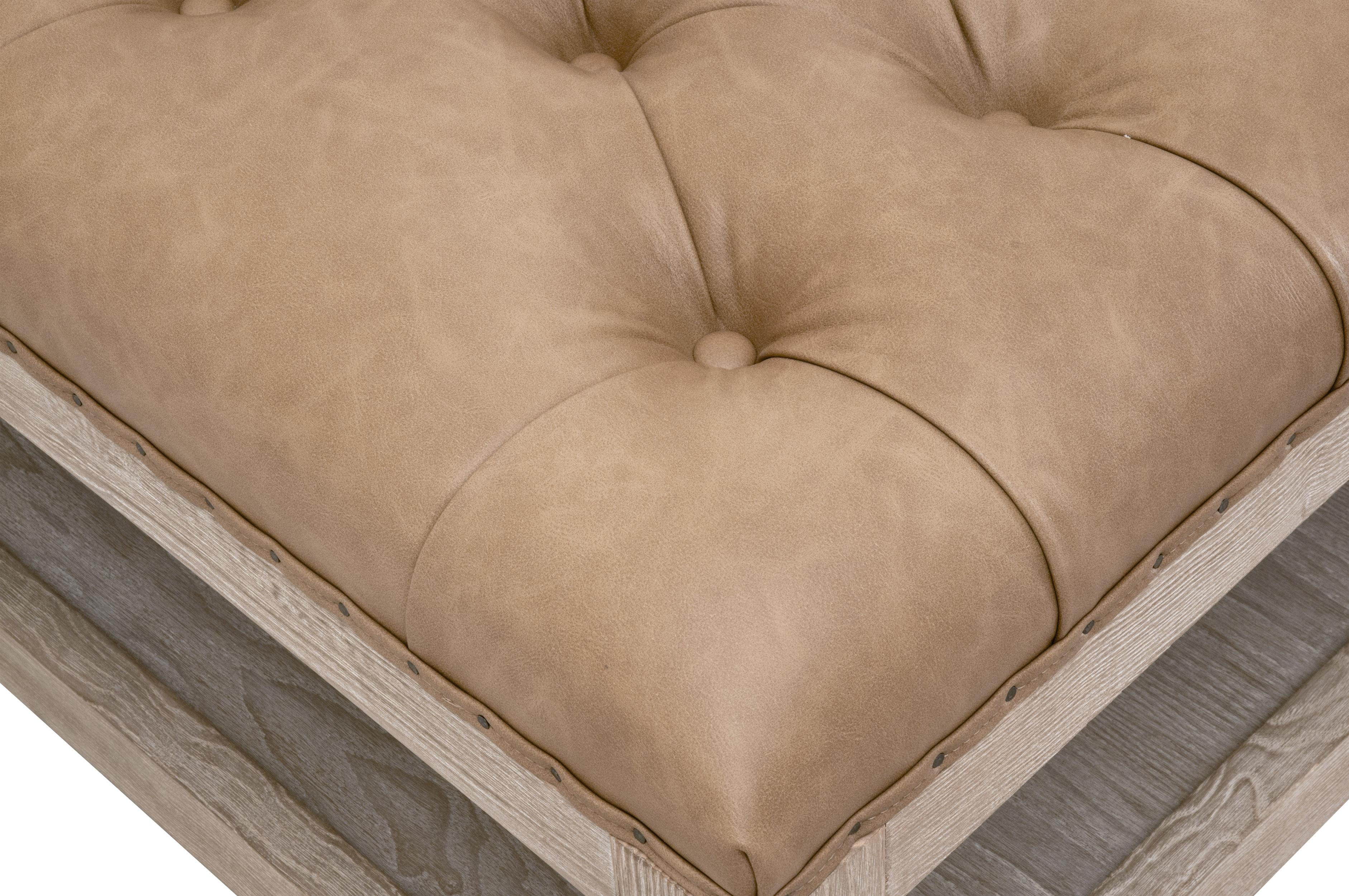 Townsend Tufted Upholstered Rectangle Coffee Table | Essentials For Living